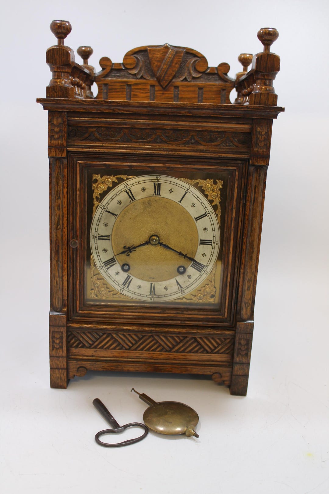 Antique Bracket Clock, W&H, Winterhalder and Hofmeier German Striking ...