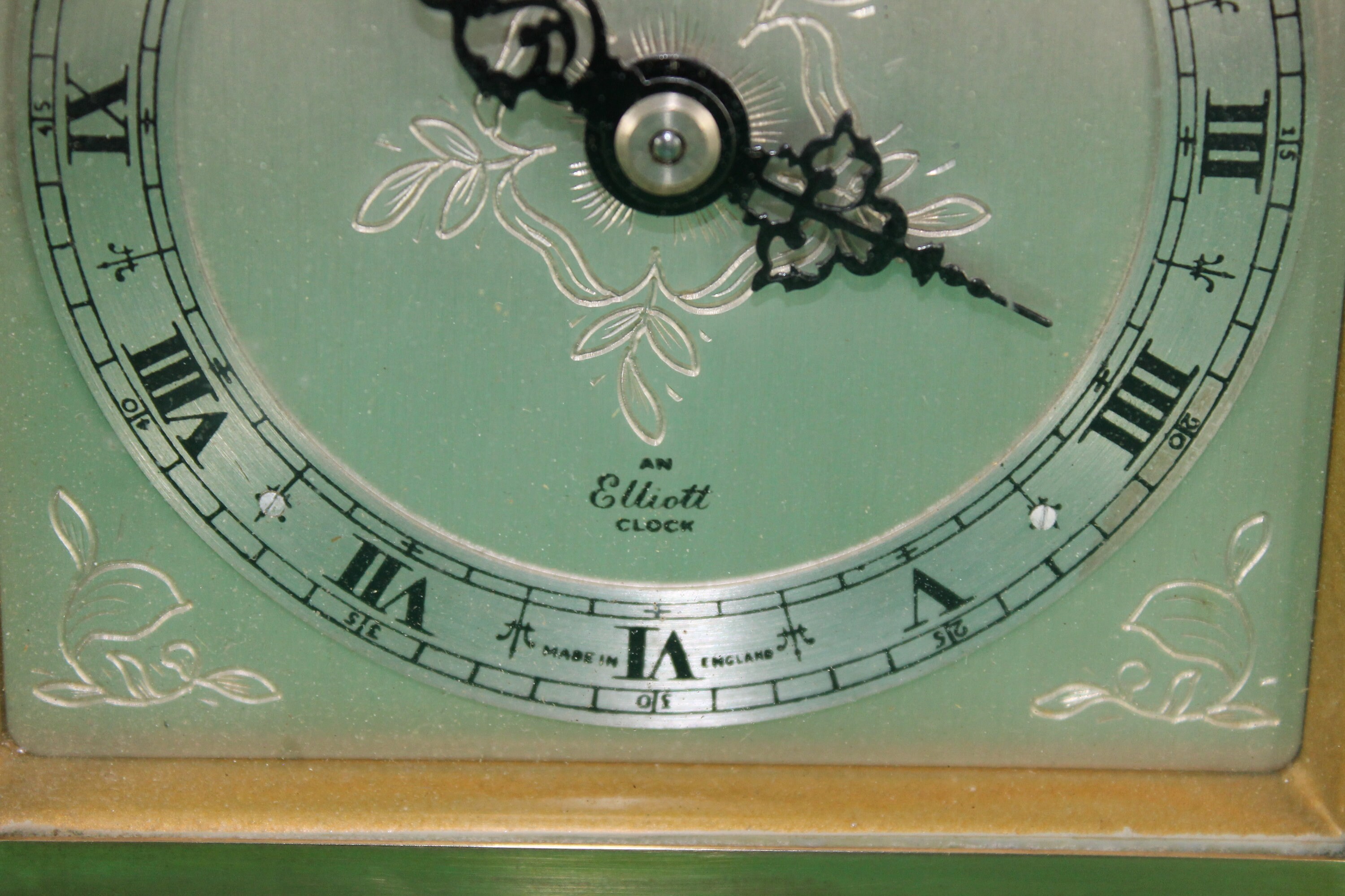 Vintage Elliott Mahogany Mantel Clock, Brass Bezel, England, 1978 - Etsy