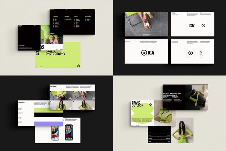 IGA Brand Guidelines Template: 60 Canva Slides - Etsy