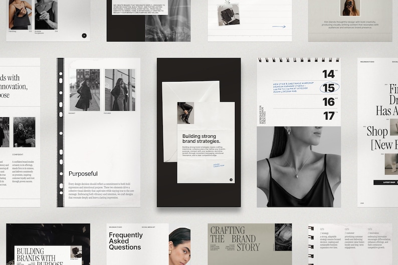 OLI - 320 Aesthetic Instagram Templates. Social Media Kit. Instagram ...
