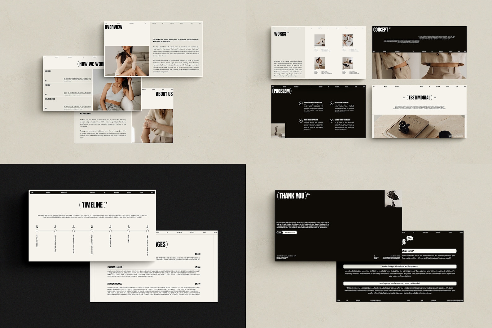 NOLE 3in1 Branding Pack. Brand Guidelines, Brand Proposal and Brand ...