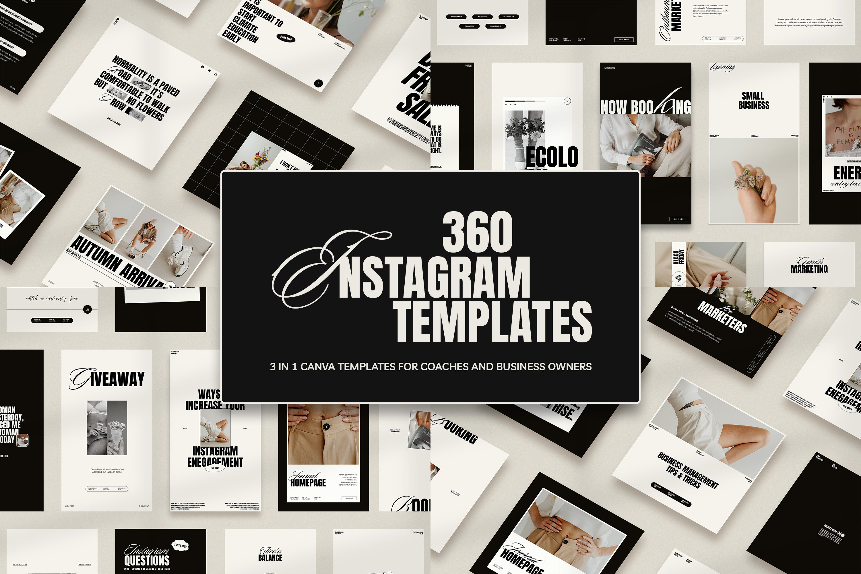 NOLE - 360 Instagram Templates. Social Media Kit. Instagram Posts and ...