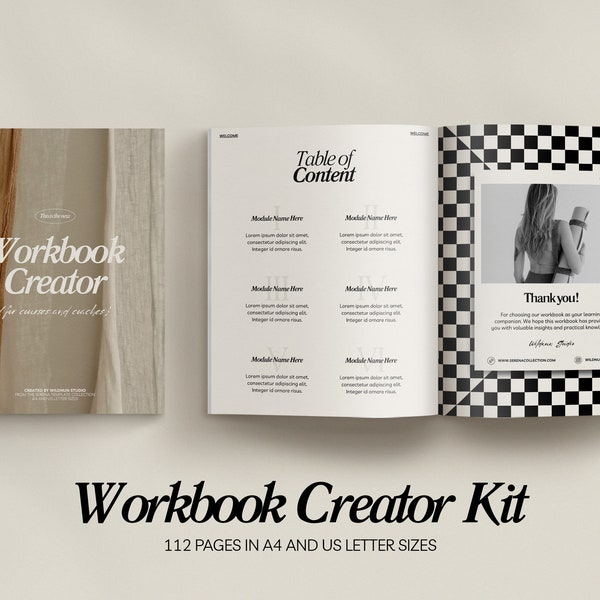 Workbook Template Canva. Course Workbook. Worksheet Template. Course ...