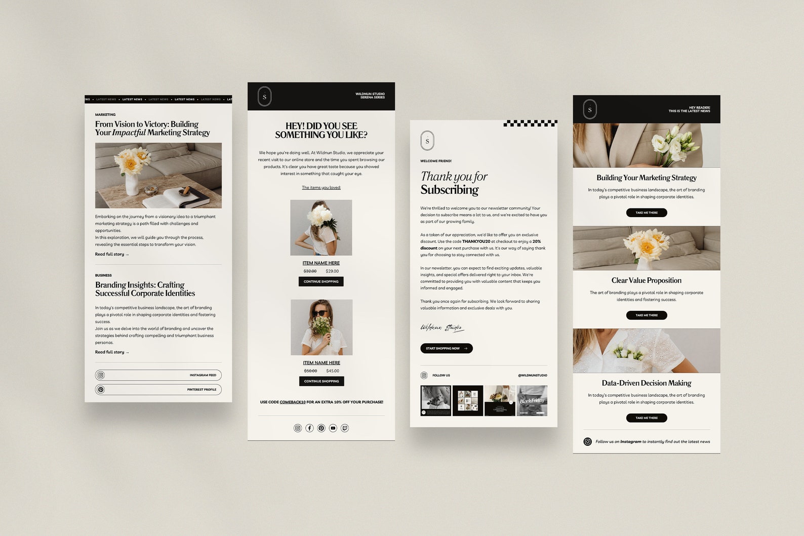 SERE - Email Newsletter Templates for Canva | Email Marketing ...