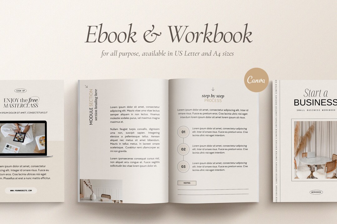 Workbook Ebook Template 2 in 1 Bundle. SAVE 40% Create Lead - Etsy