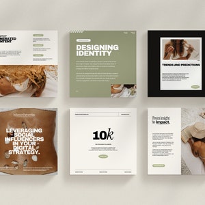 ADE (I) 120 Aesthetic Instagram Templates. Social Media Kit. Instagram ...