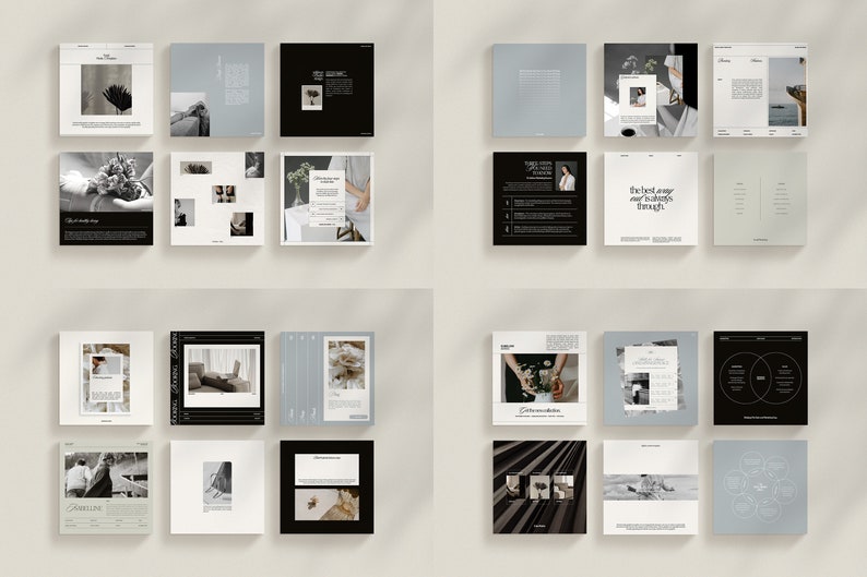 480 Aesthetic Instagram Templates. Social Media Kit. Instagram Posts ...