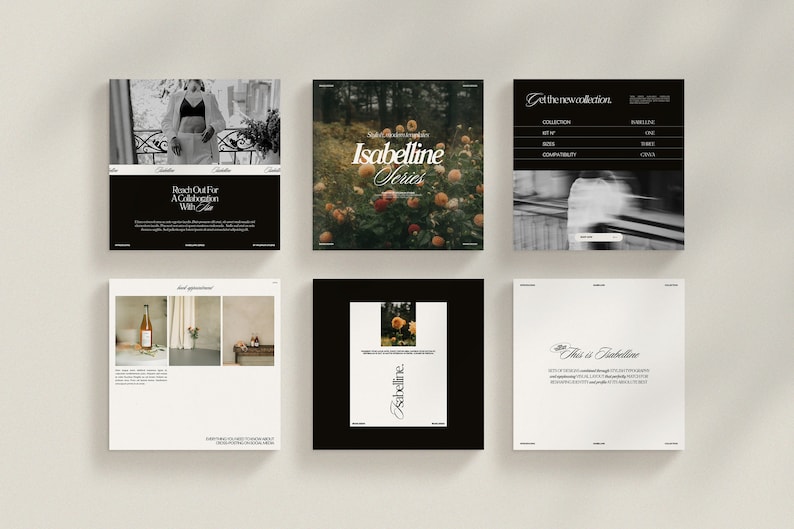 ISA I 120 Aesthetic Instagram Templates. Social Media Kit. - Etsy