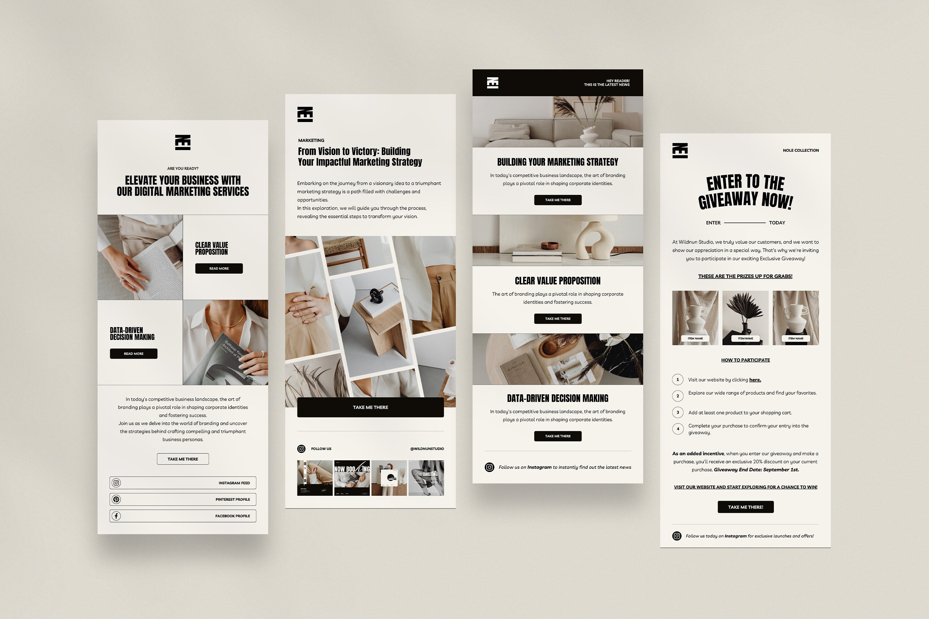 NOLE - Email Newsletter Templates for Canva | Email Marketing ...