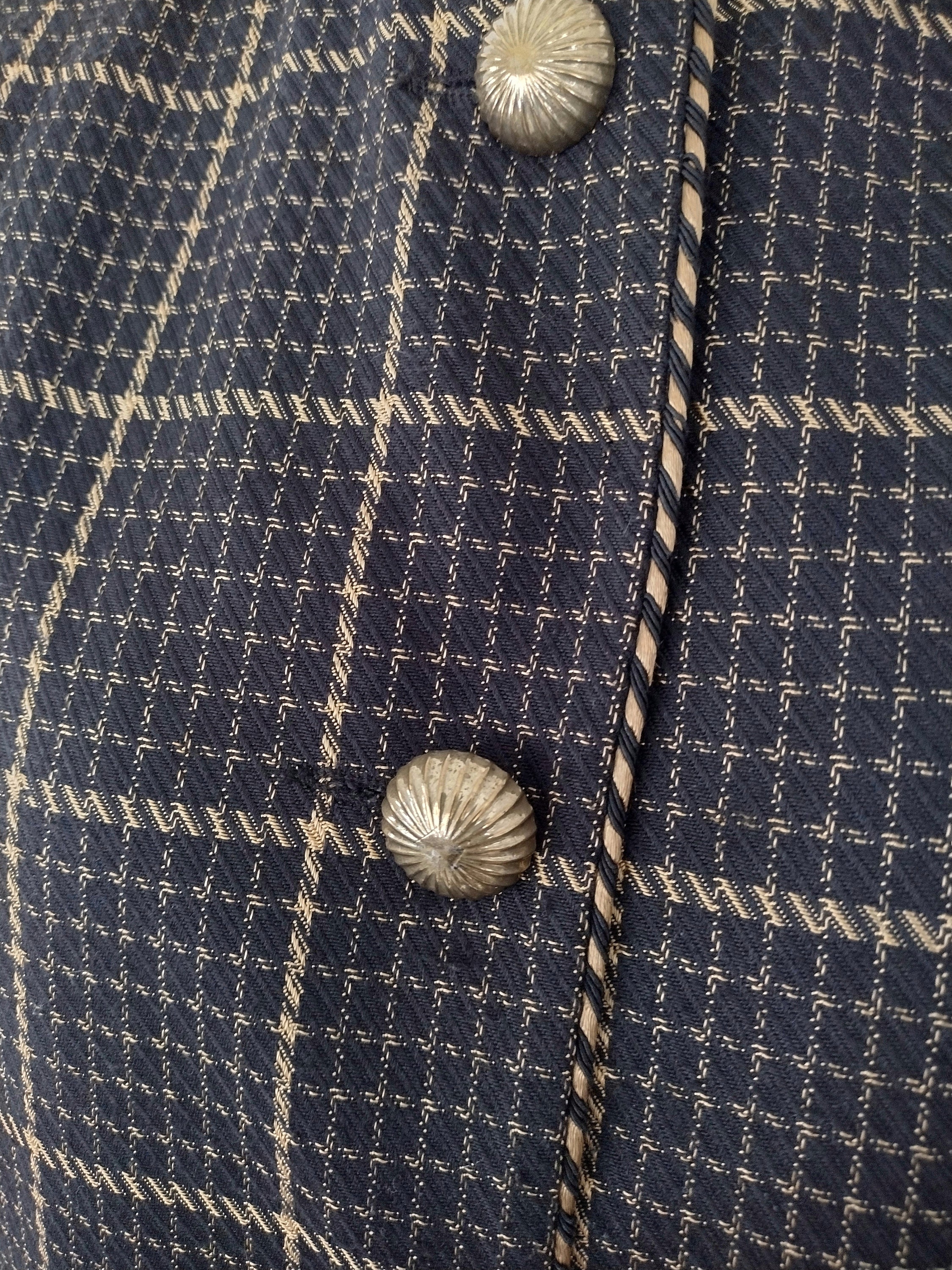 Vintage 1980s Heury Lee Black and Gold Plaid Skirt Suit Set - Etsy