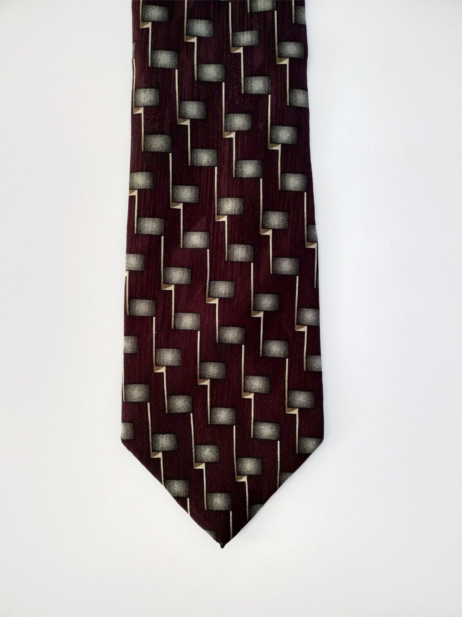 Vintage 1990s Magic Johnson Purple Geometric All Silk Necktie - Etsy