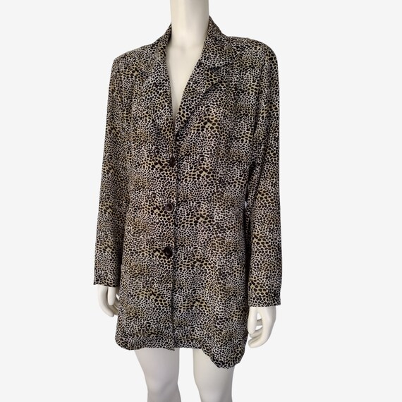 Vintage 1980s First Class Cheetah Print Lightweight B… - Gem