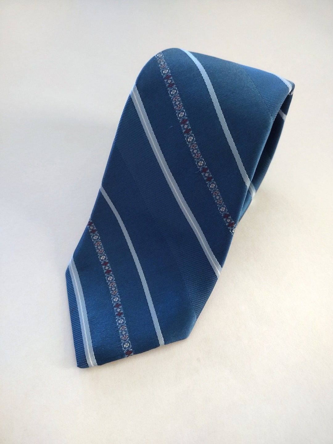 Vintage Austin Manor Blue Striped Skinny Necktie 3 X 58 - Etsy