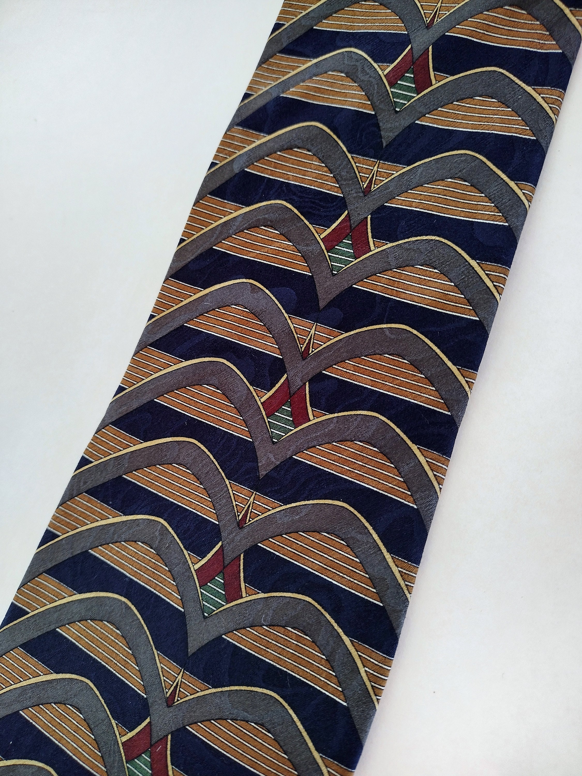 Vintage 1990s Louis Roth Gold Art Deco Silk Neck Tie 4 X 58 - Etsy