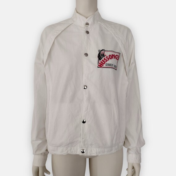 Vintage 1990s Hussong's Cerveza White Cotton Snap But… - Gem