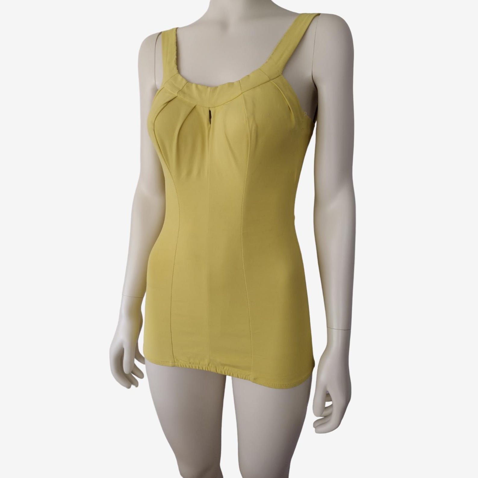 Vintage 1950s Jantzen Vibrant Yellow Open Back Molded Cup Swimsuit ...