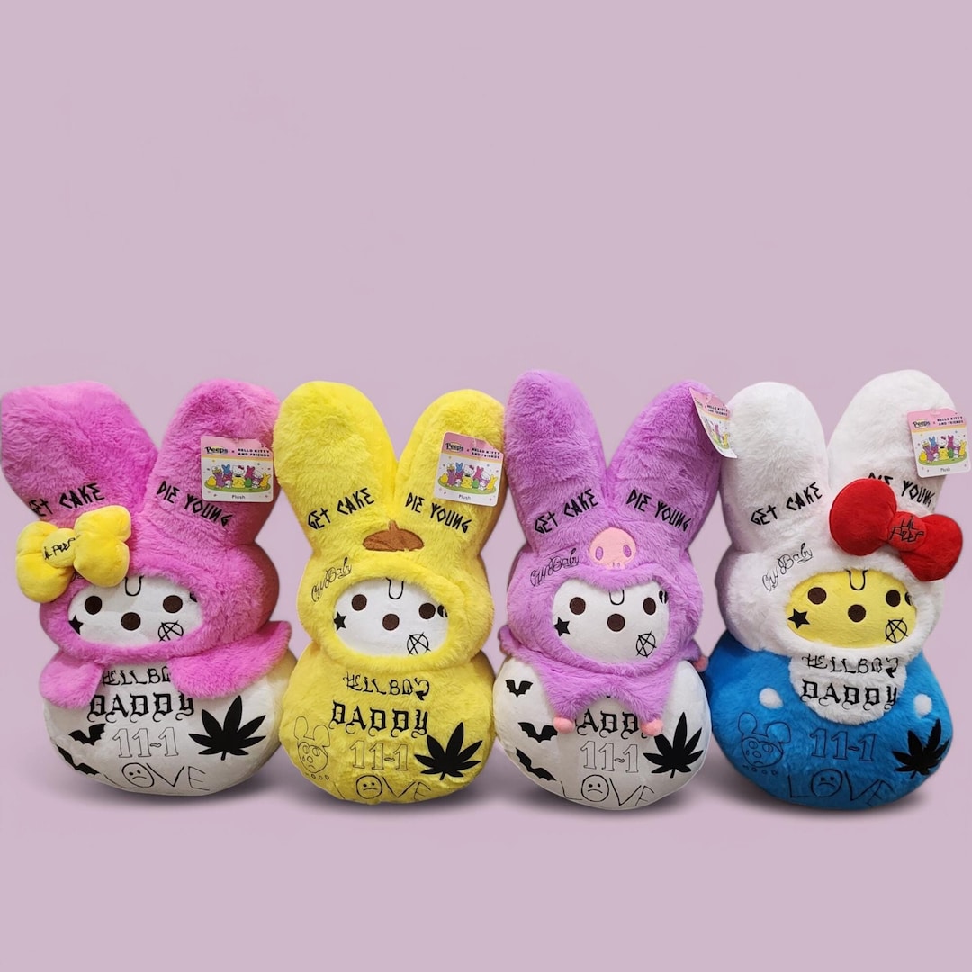 Lil Peep Tatted Hello Kitty Peeps Collab Plushies limited Edition - Etsy