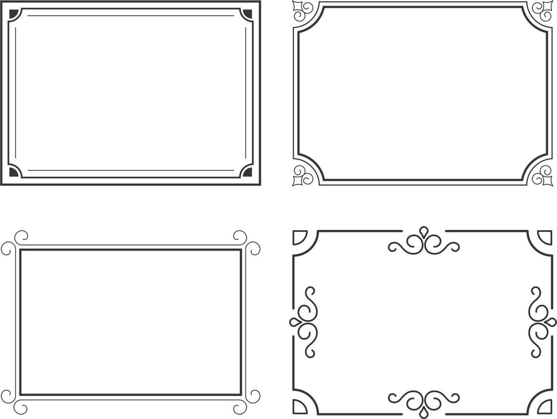 Frame svg frame pdf frame vector archive | Etsy