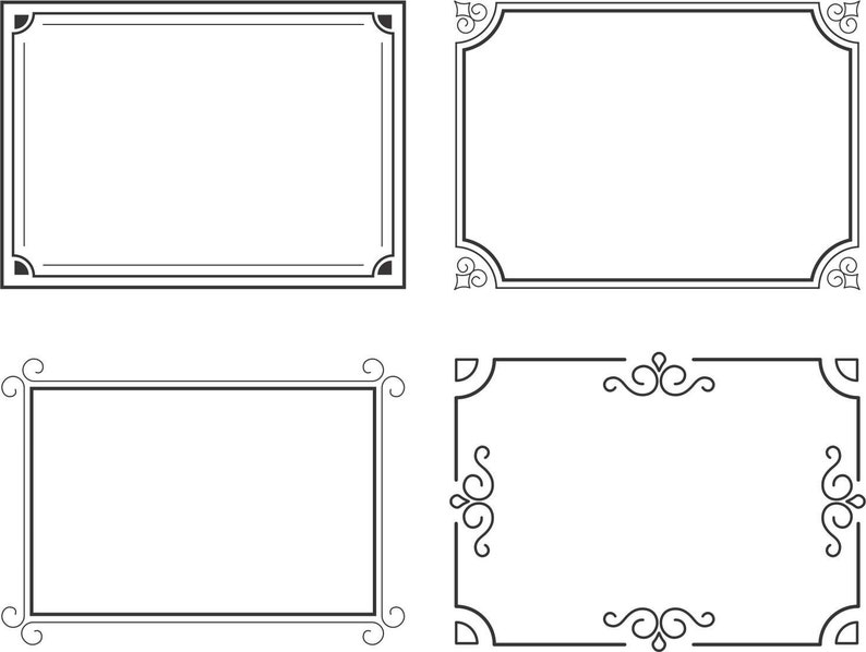 Frame svg frame pdf frame vector archive | Etsy