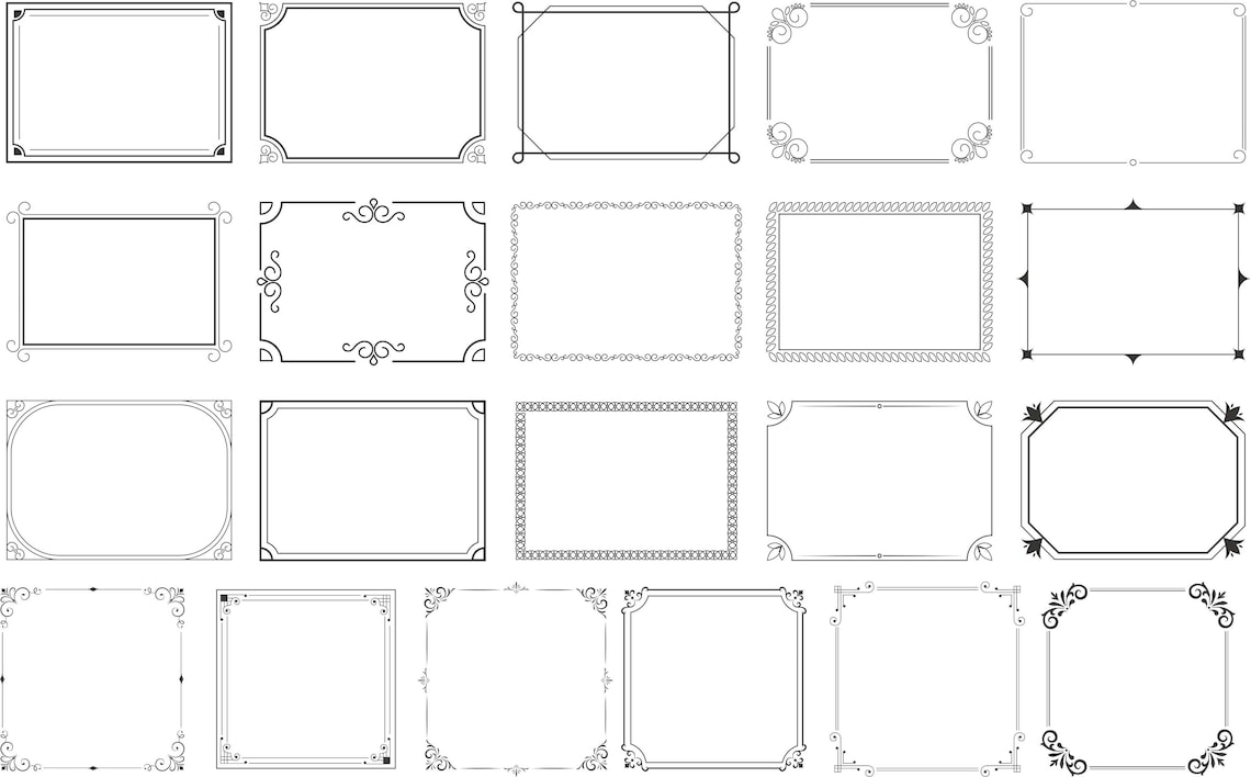 Frame svg frame pdf frame vector archive | Etsy
