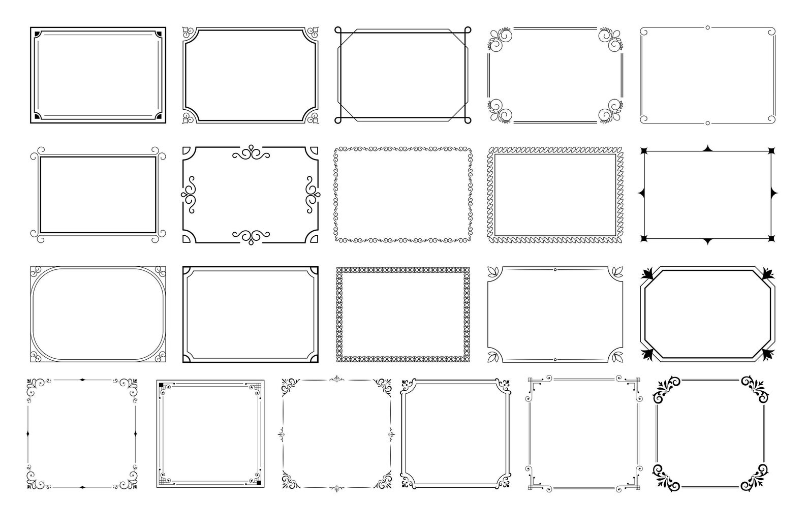 Frame svg frame pdf frame vector archive | Etsy