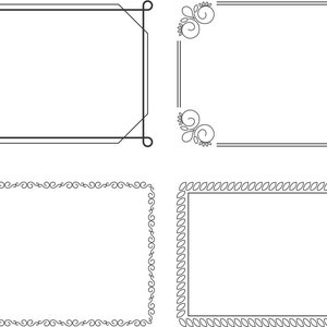 Frame svg frame pdf frame vector archive | Etsy