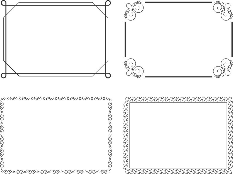 Frame svg frame pdf frame vector archive | Etsy