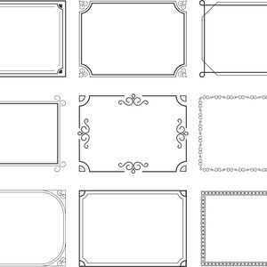 Frame svg frame pdf frame vector archive | Etsy