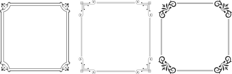 Frame svg frame pdf frame vector archive | Etsy