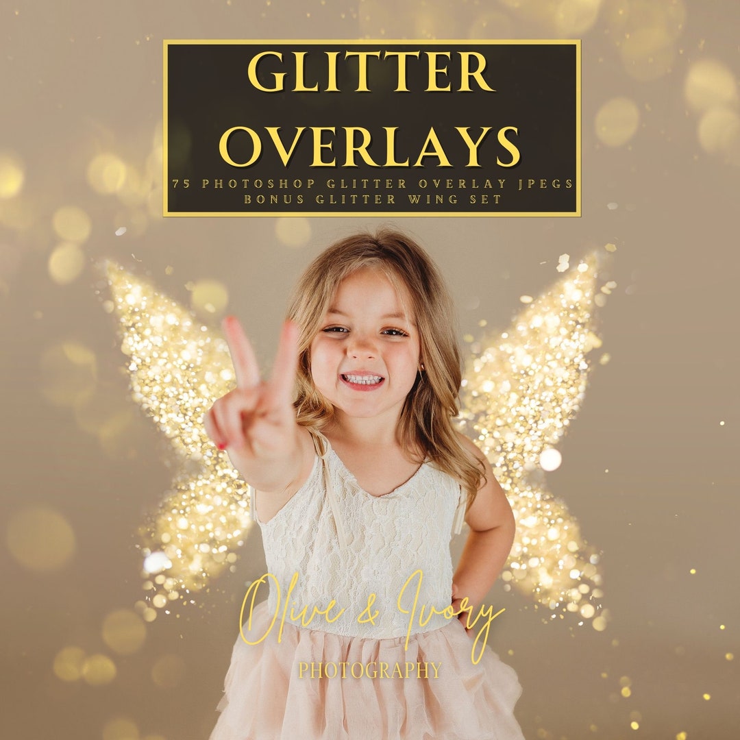 Gold Glitter Overlays for Photoshop - Etsy