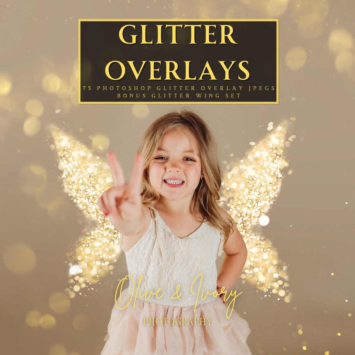Gold Glitter Overlays for Photoshop - Etsy