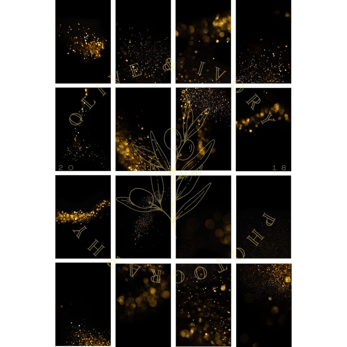 Gold Glitter Overlays for Photoshop - Etsy