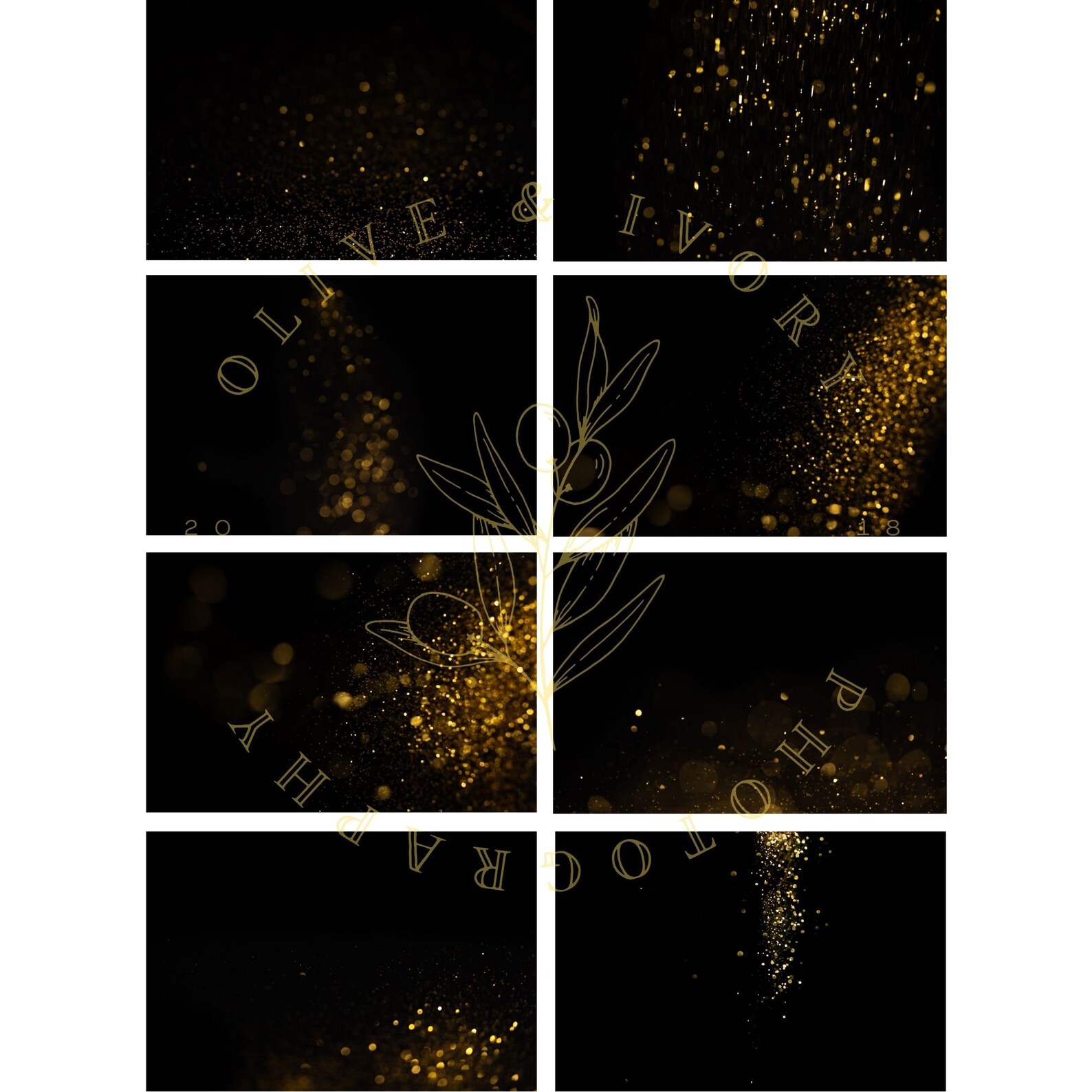 Gold Glitter Overlays for Photoshop - Etsy