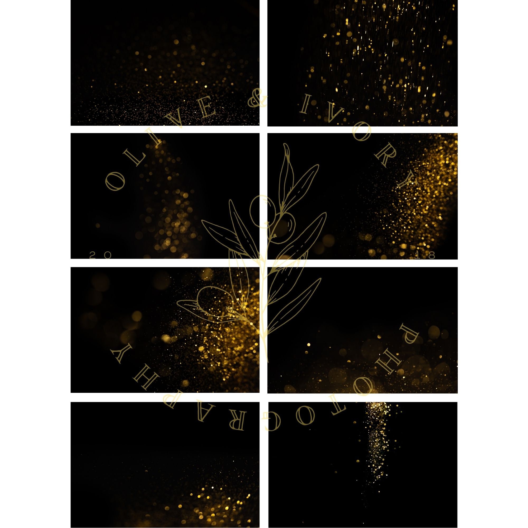 Gold Glitter Overlays for Photoshop - Etsy