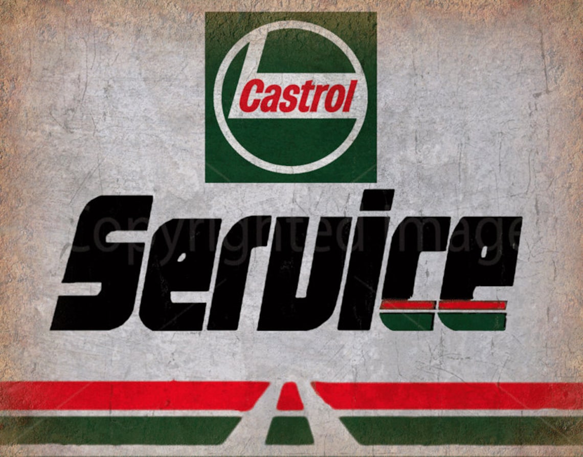 Castrol Oil garage vintage retro metal tin sign poster | Etsy