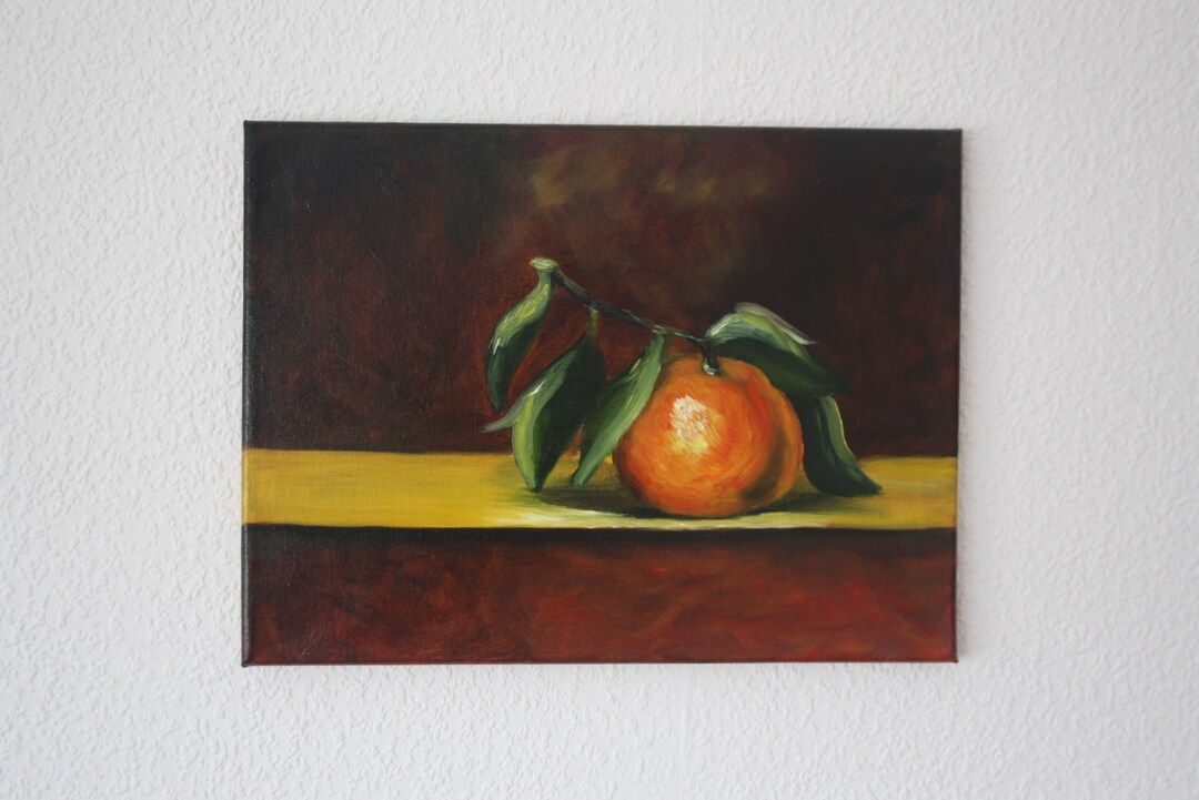 Oil Painting Mandarin, Painting for Kitchen or Dining Room, Mandarin ...