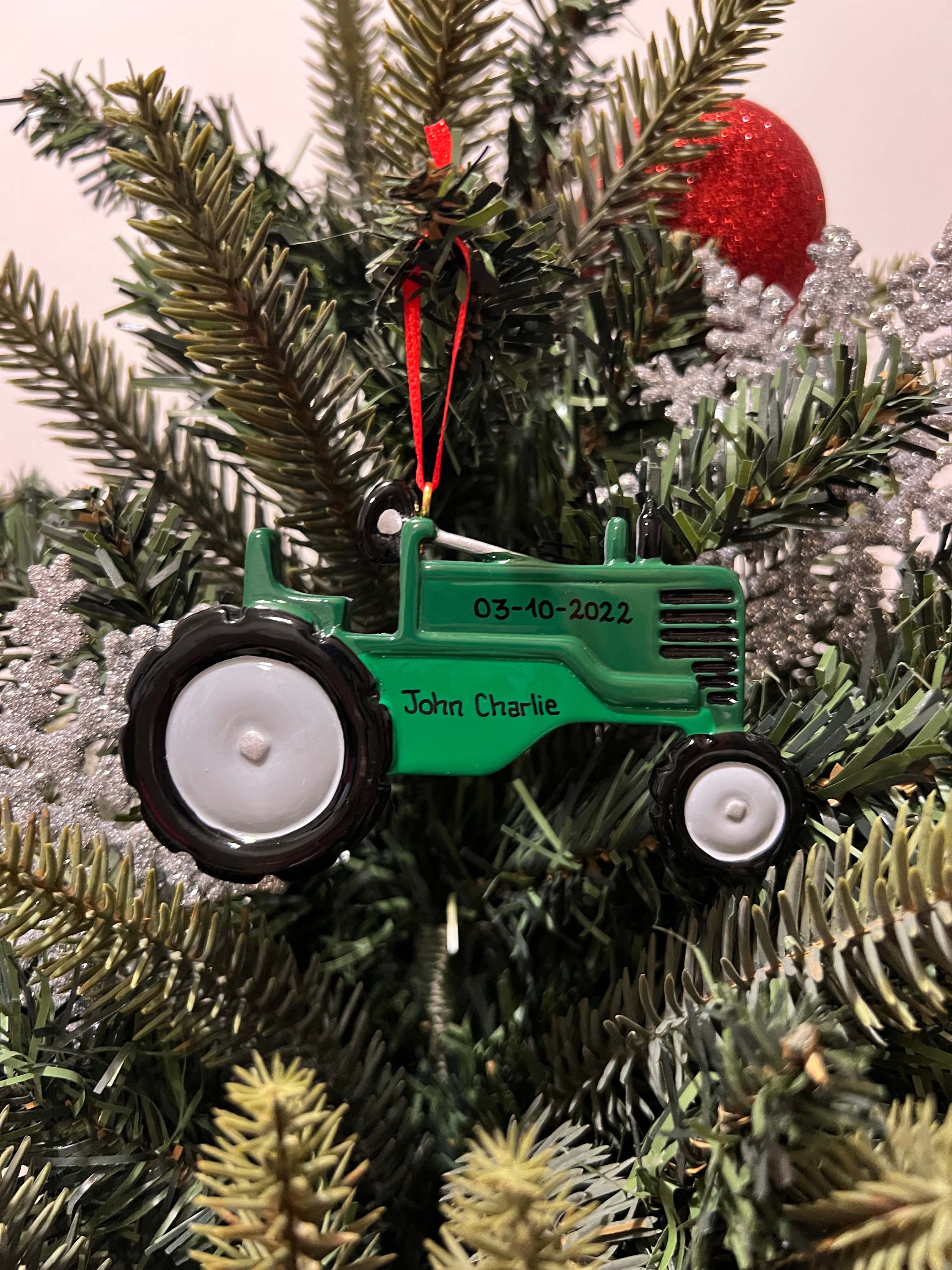 John Deere Lawn Tractor Christmas Ornaments