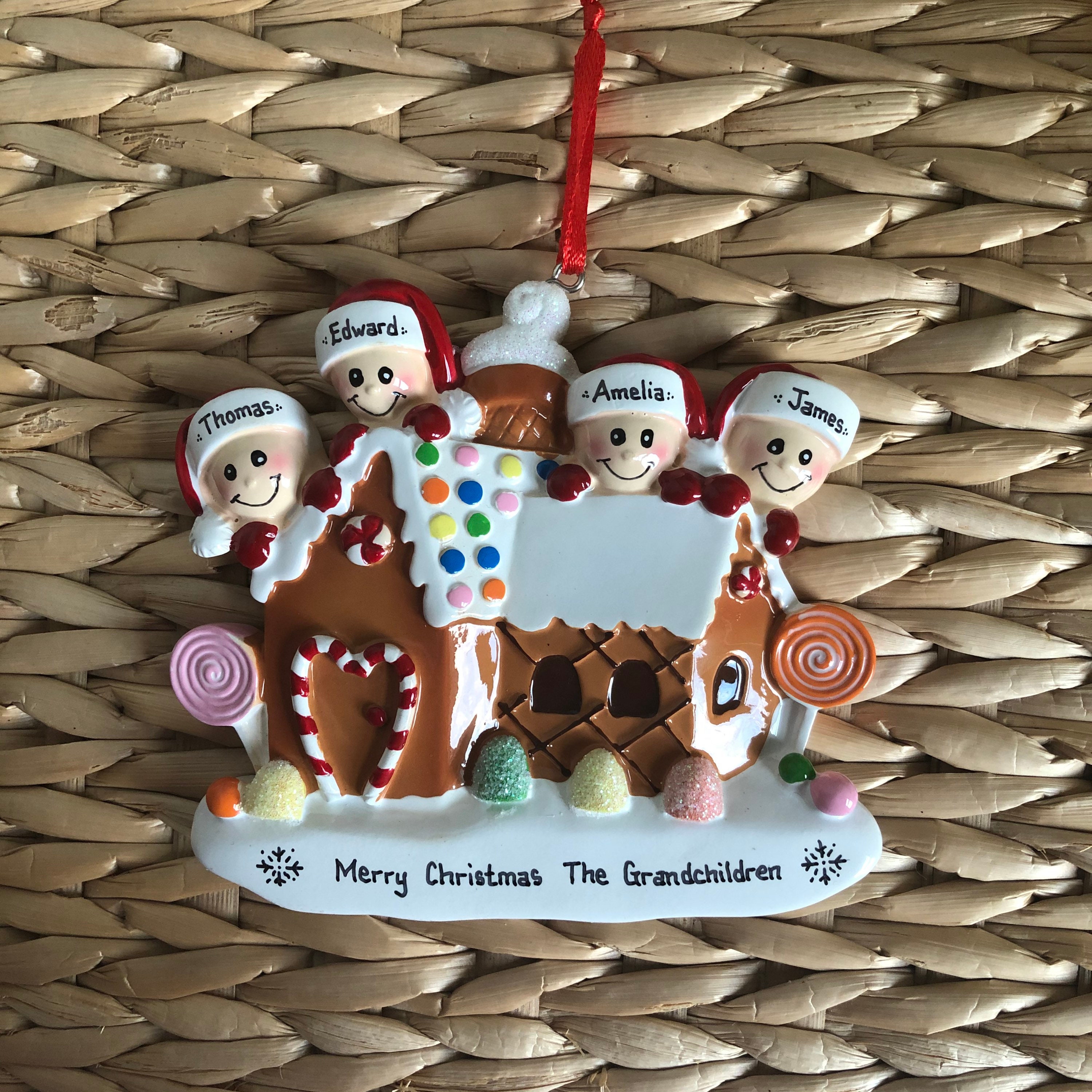 Personalised Christmas Bauble Decoration Gingerbread House | Etsy UK