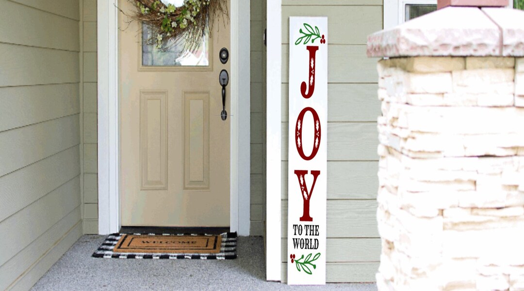 Holiday Decorations Joy to the World Christmas Porch Sign: Handmade ...