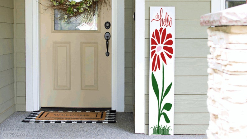 Spring Summer Porch Welcome Sign 4ft 5ft 6ft Porch Welcome - Etsy