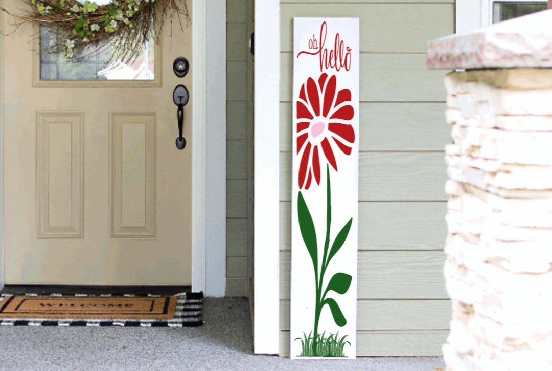 Spring Summer Porch Welcome Sign | 4ft 5ft 6ft Porch Welcome Sign - Etsy