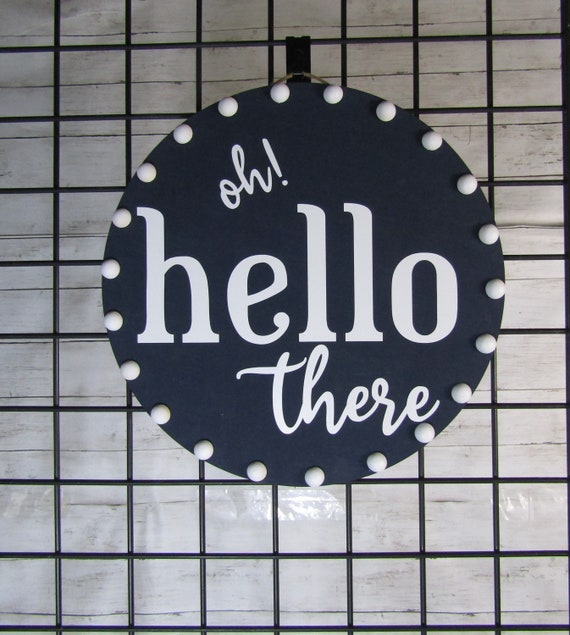 Round Door Sign Oh Hello Everyday Door Hanger-16 Round - Etsy