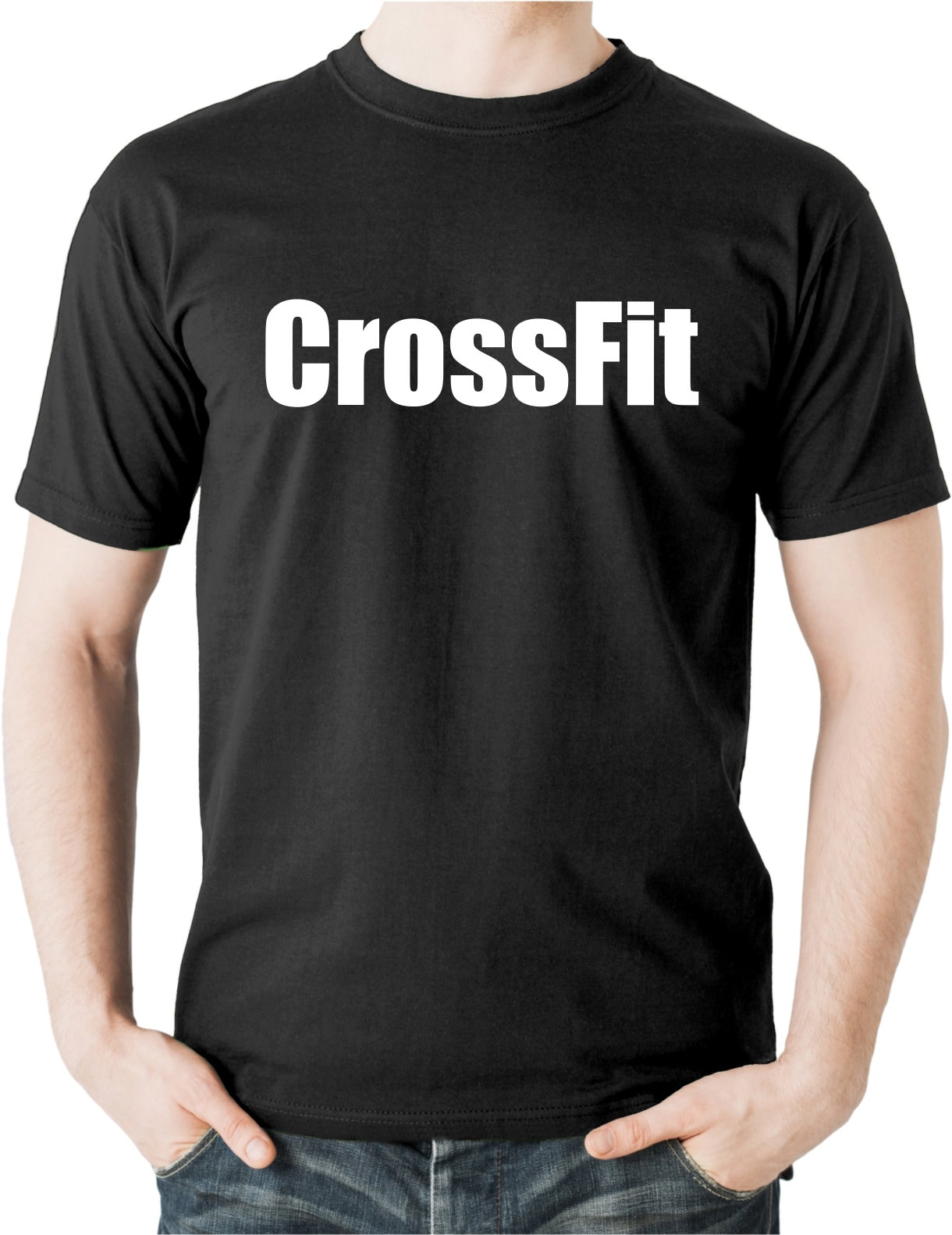 Crossfit T-shirt Fitness Gym Workout Training Games Sports Fit Top Tee ...