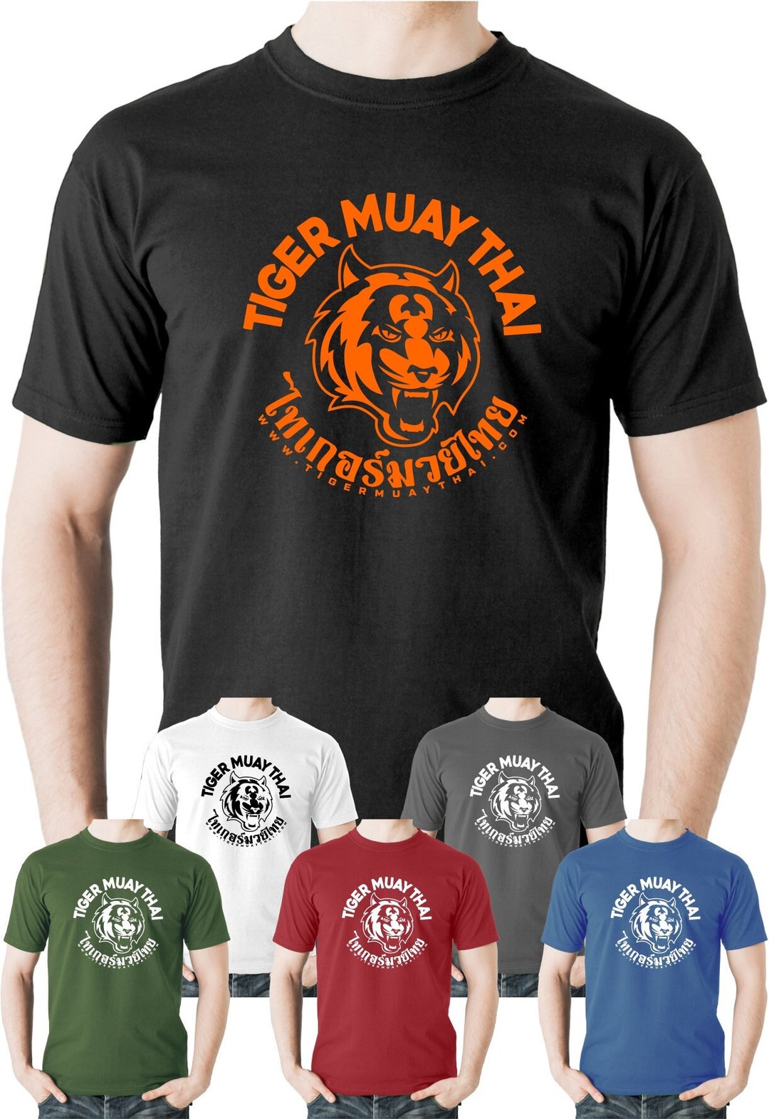 Tiger Muay Thai T-shirt Phuket Kick Boxing Thailand UFC Tee Top MMA ...
