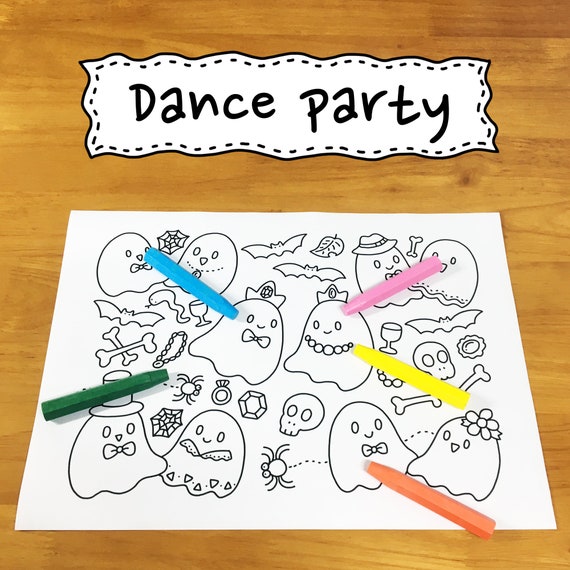 Dance Party Coloring Page