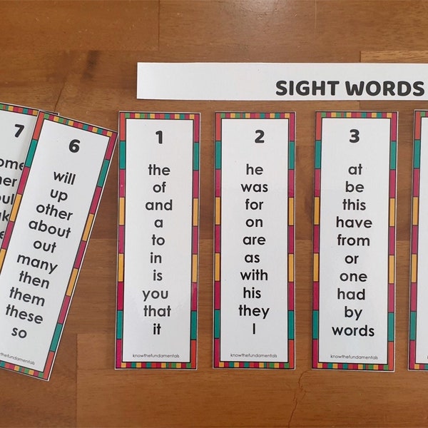 Sight Words - Etsy