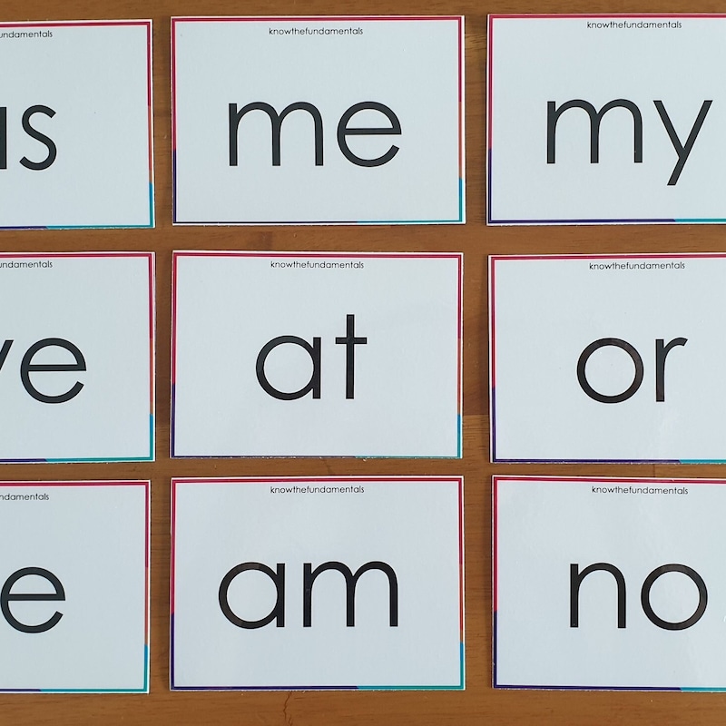 2 Letter Words Cards - Etsy