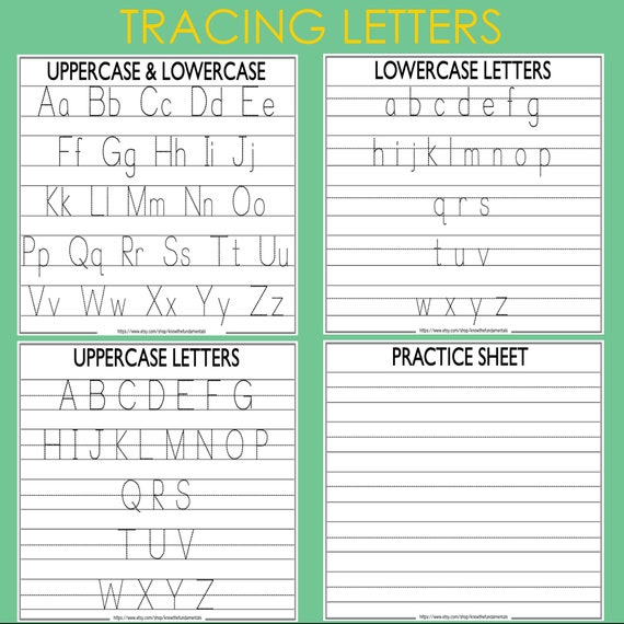 Hojas De Trabajo Para Trazar Letras Mayúsculas