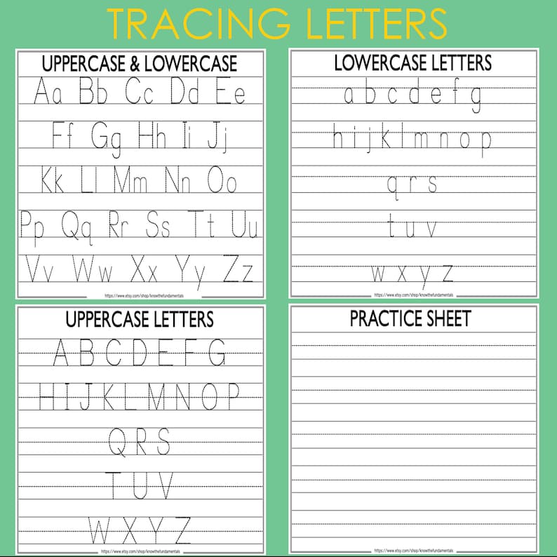 Alphabet Tracing Printable Worksheet | Capital Small Letters ...