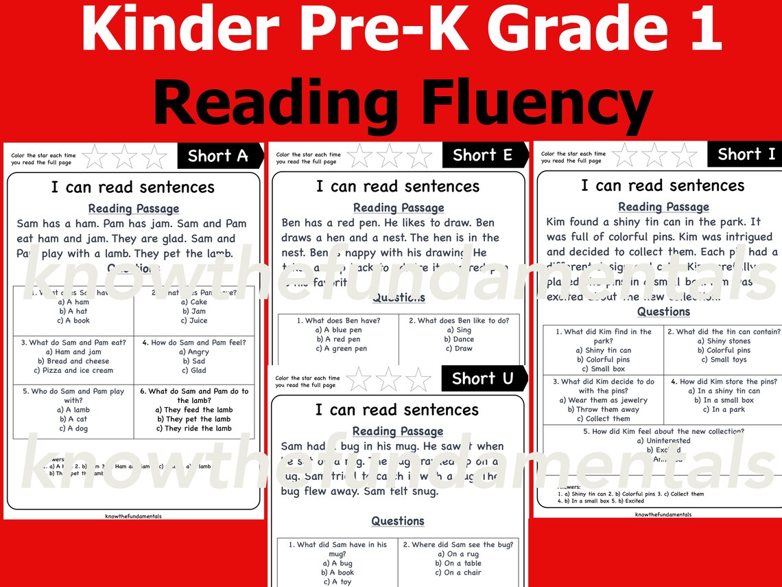 Reading Comprehension | Simple Sentences | Reading Practice Worksheets ...